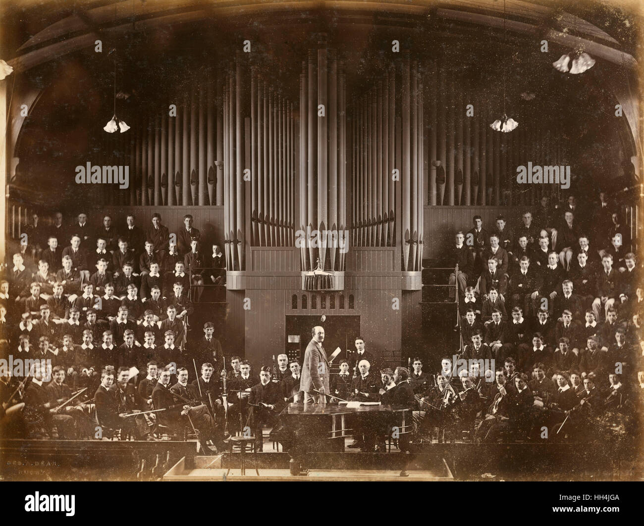 Rugby School orchestra and choir, c.1907 Stock Photo - Alamy