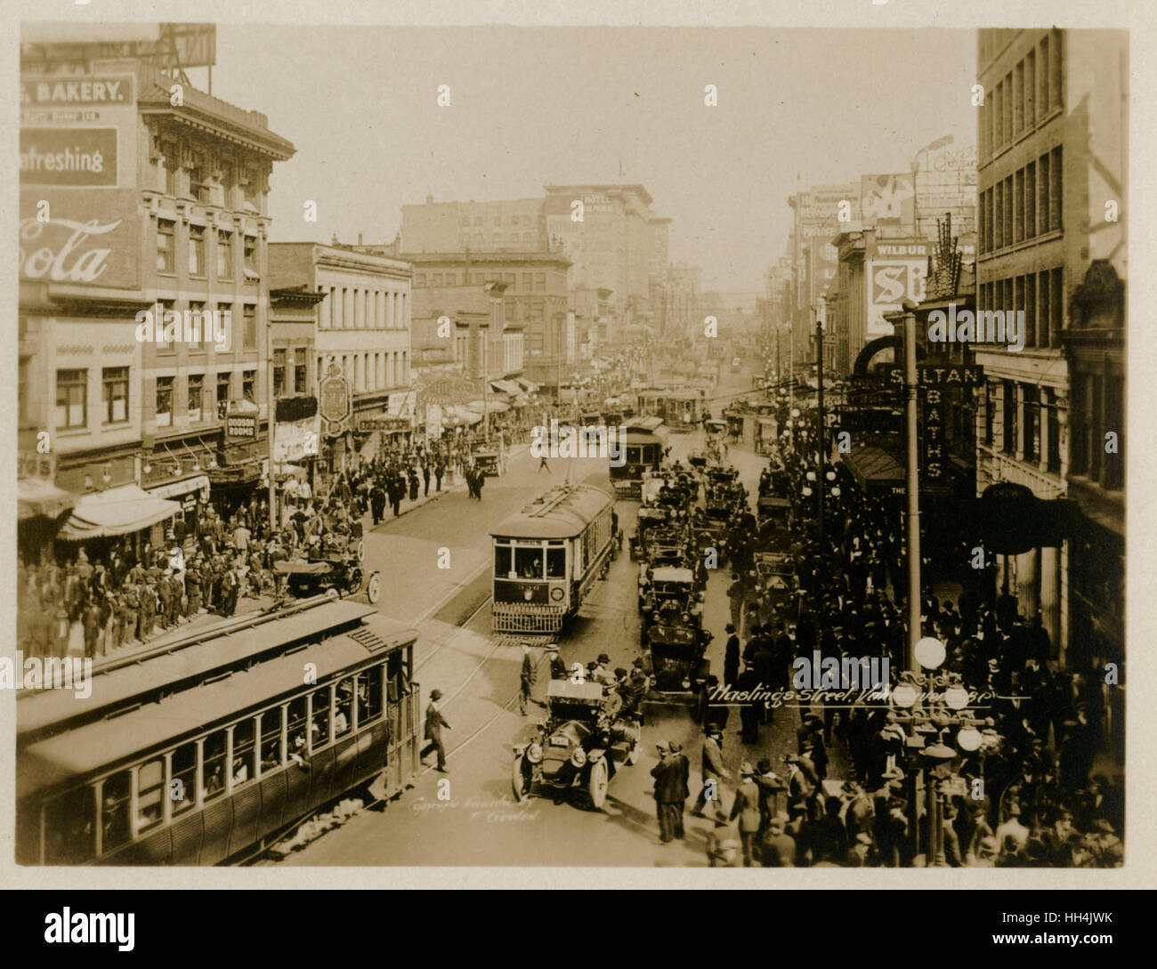 Vancouver, Canada - Hastings Street with trams Stock Photo - Alamy