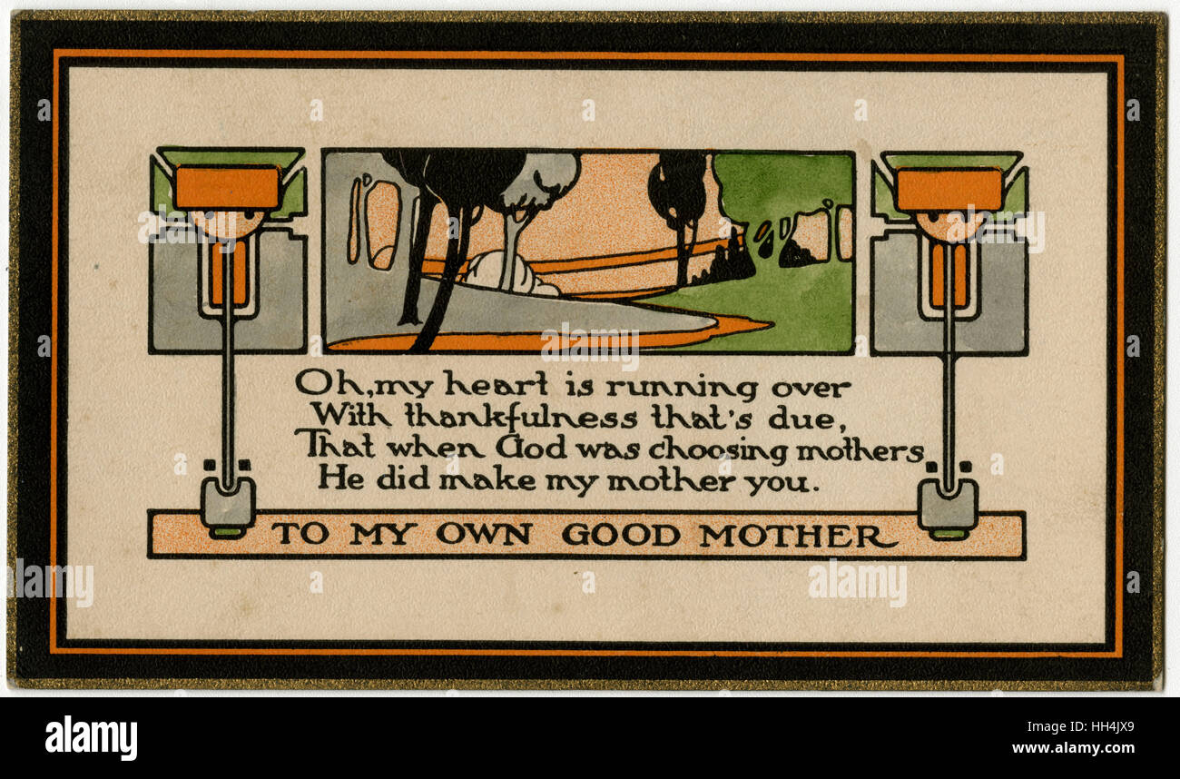 An American Greetings Postcard - To My Own Good Mother Stock Photo - Alamy