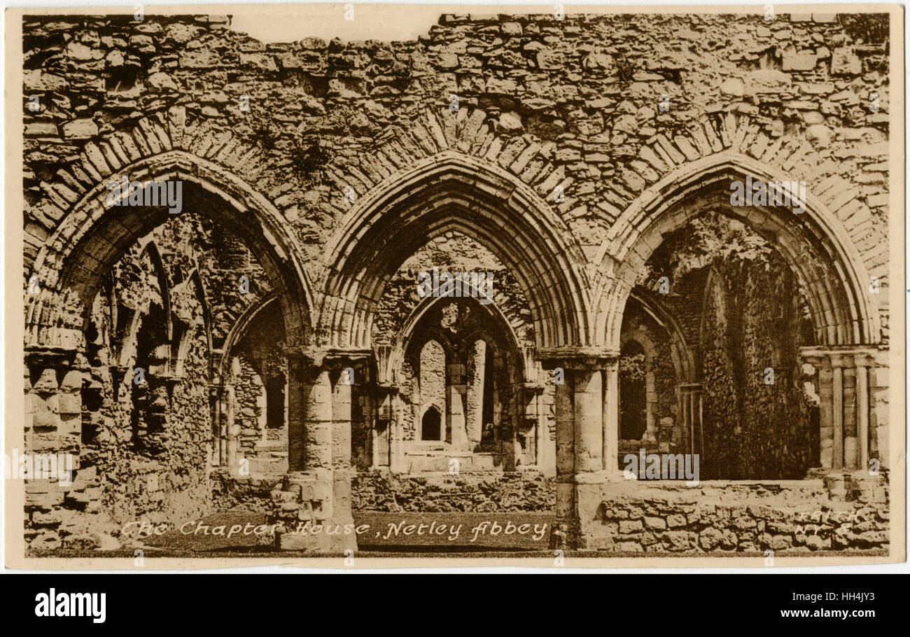 Netley Abbey - The Chapter House Stock Photo - Alamy