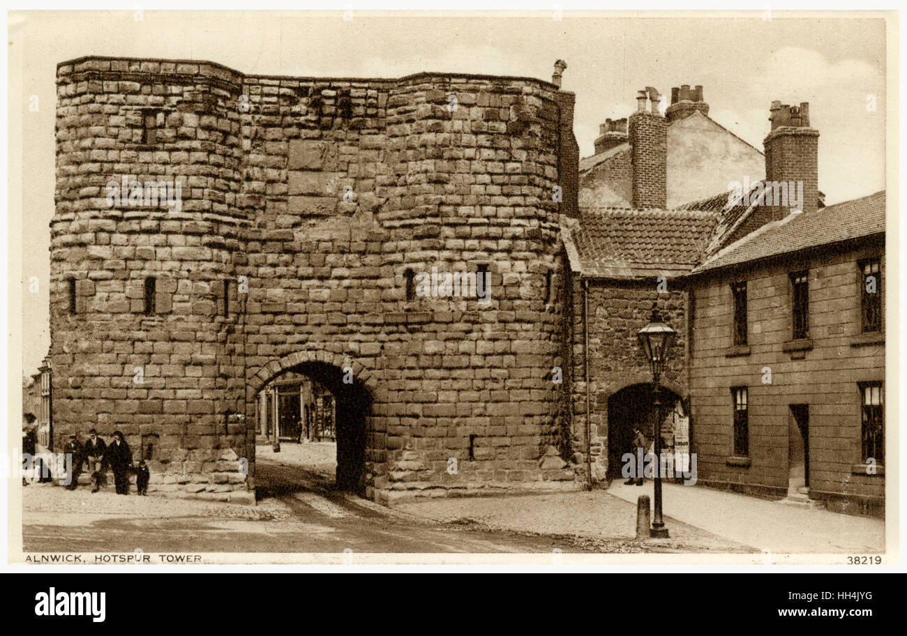 Alnwick, Northumberland - Hotspur Tower Stock Photo - Alamy