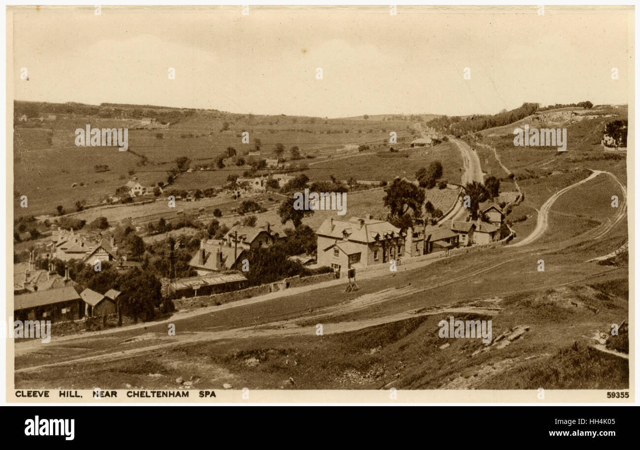 Cheltenham, Gloucestershire - Cleeve Hill - Panoramic view Stock Photo ...