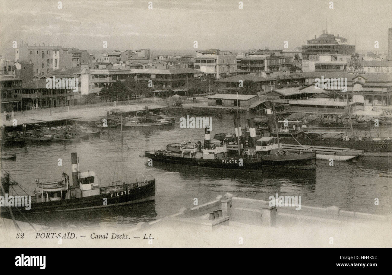 Docks of the Suez Canal in Port Said, Egypt Stock Photo - Alamy