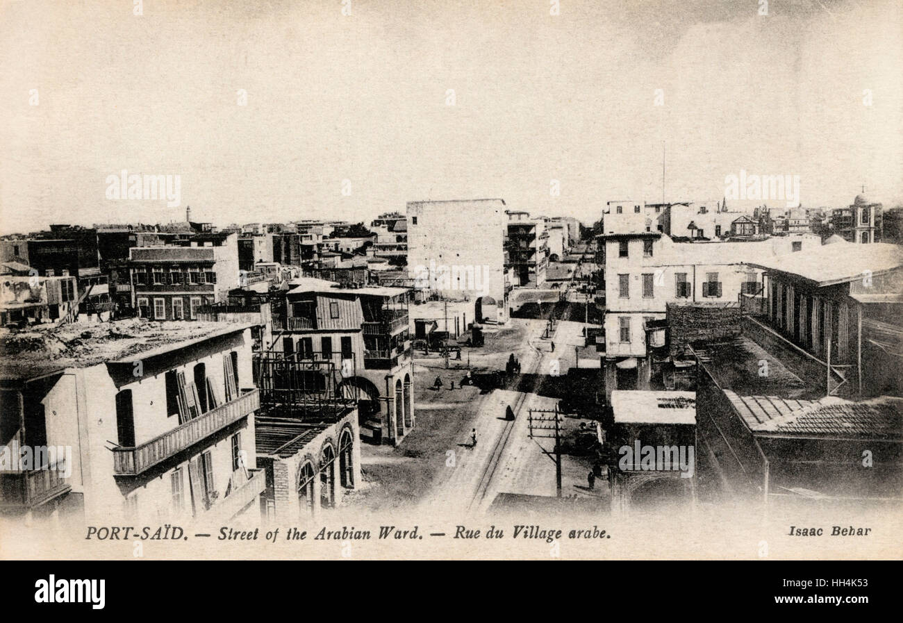 Street of the Arabian District in Port Said, Egypt Stock Photo - Alamy