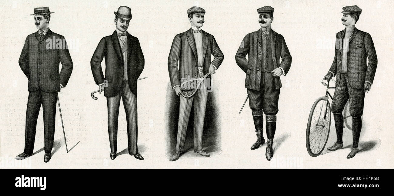Men's wear 1901 Stock Photo - Alamy
