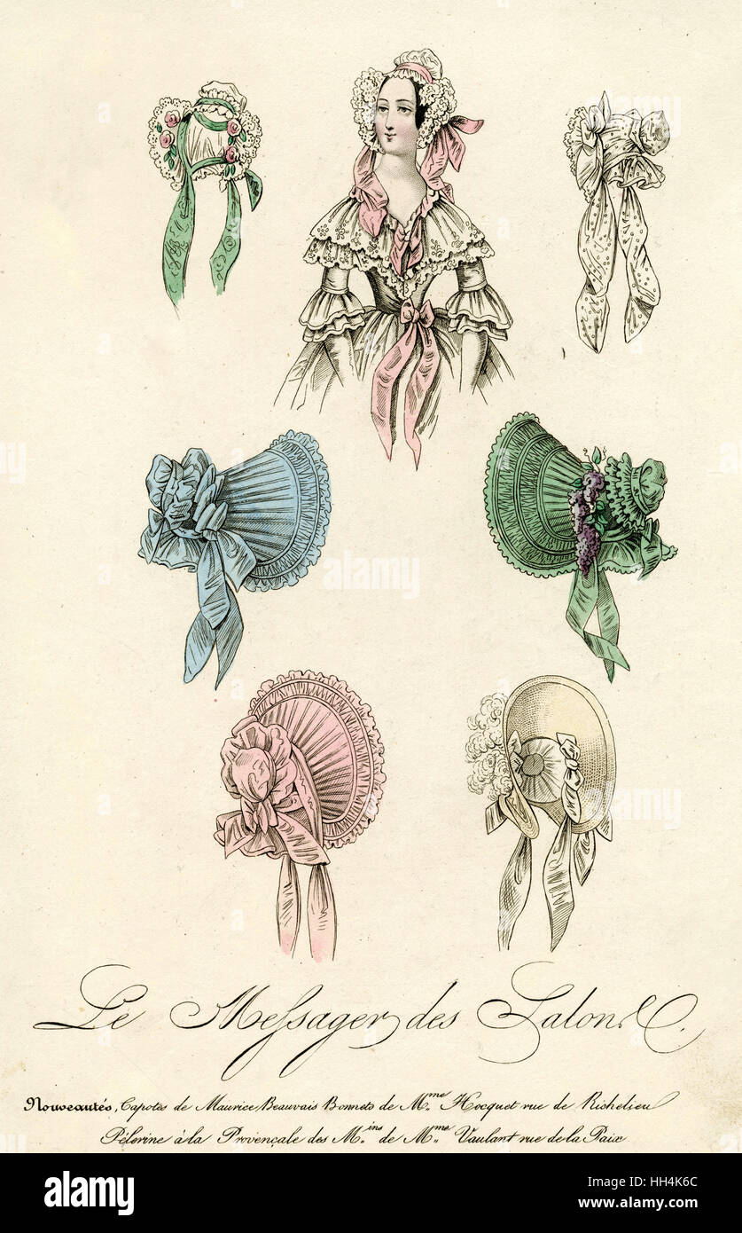 Selection of fashionable bonnets Stock Photo - Alamy