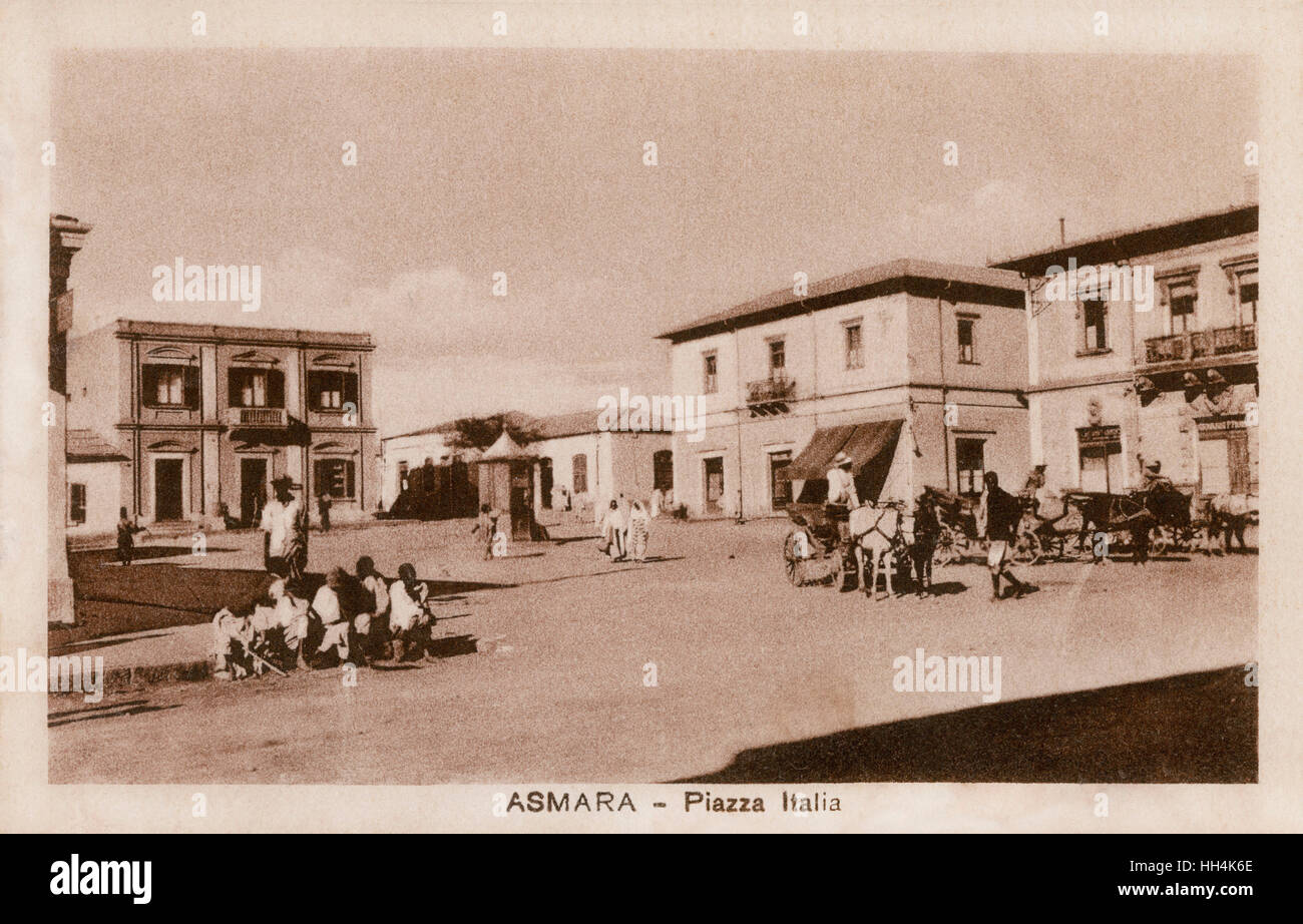 Piazza Italia in Asmara, Eritrea Stock Photo - Alamy