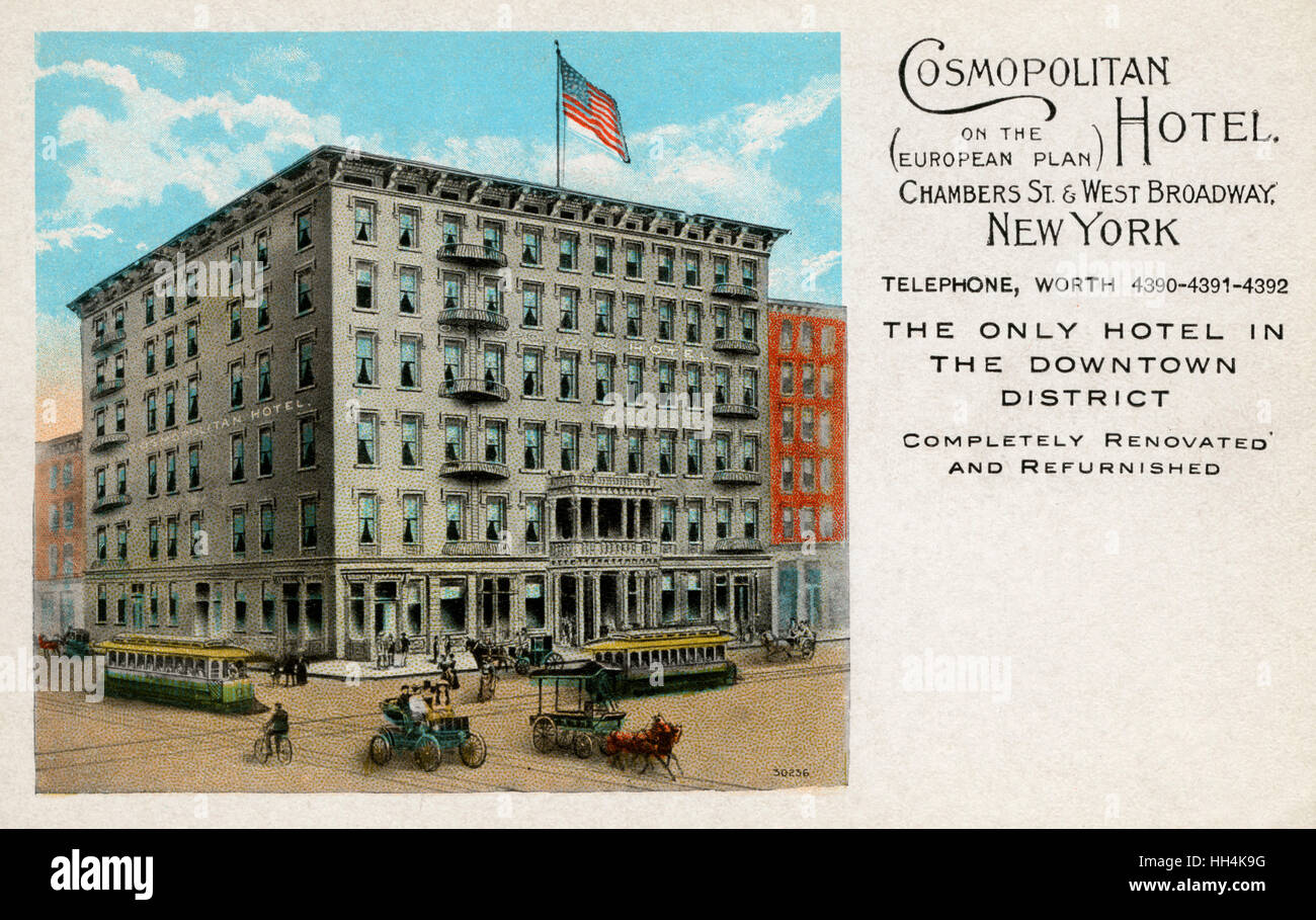 Cosmopolitan Hotel in New York City, USA Stock Photo - Alamy