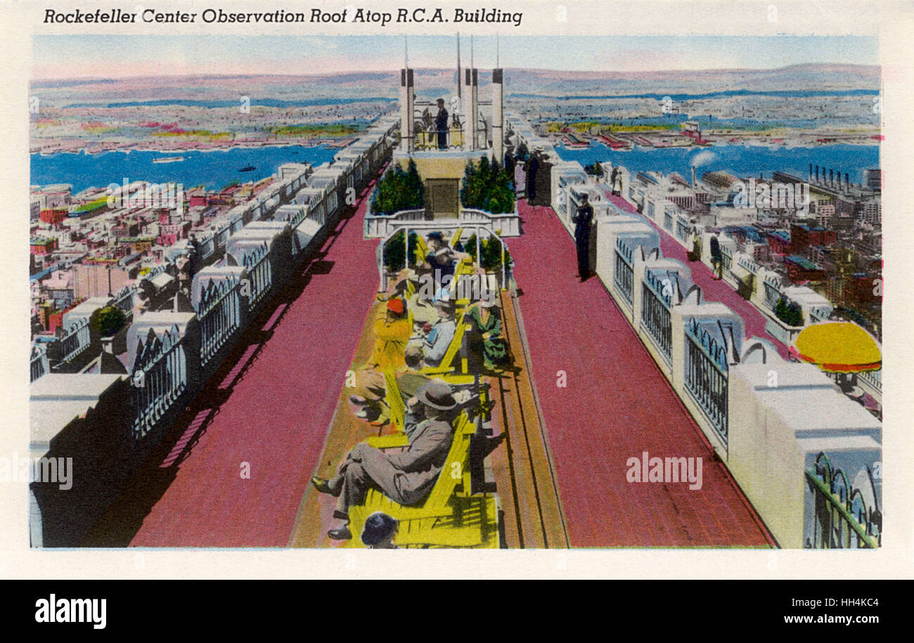 Rockefeller Center Observation Roof atop R.C.A. Building Stock Photo ...