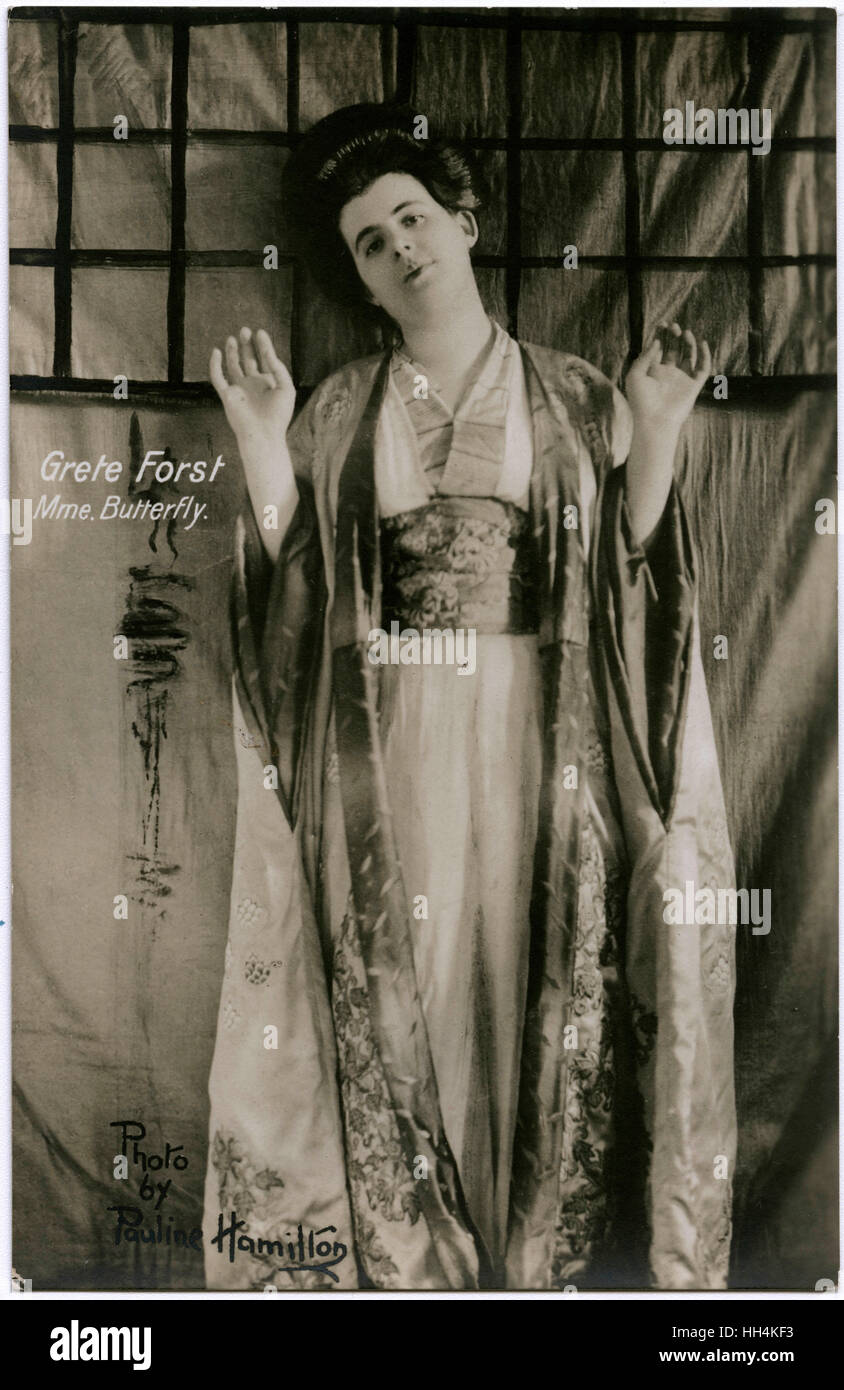 Grete Forst - Operatic Soprano in role of Madame Butterfly Stock Photo ...