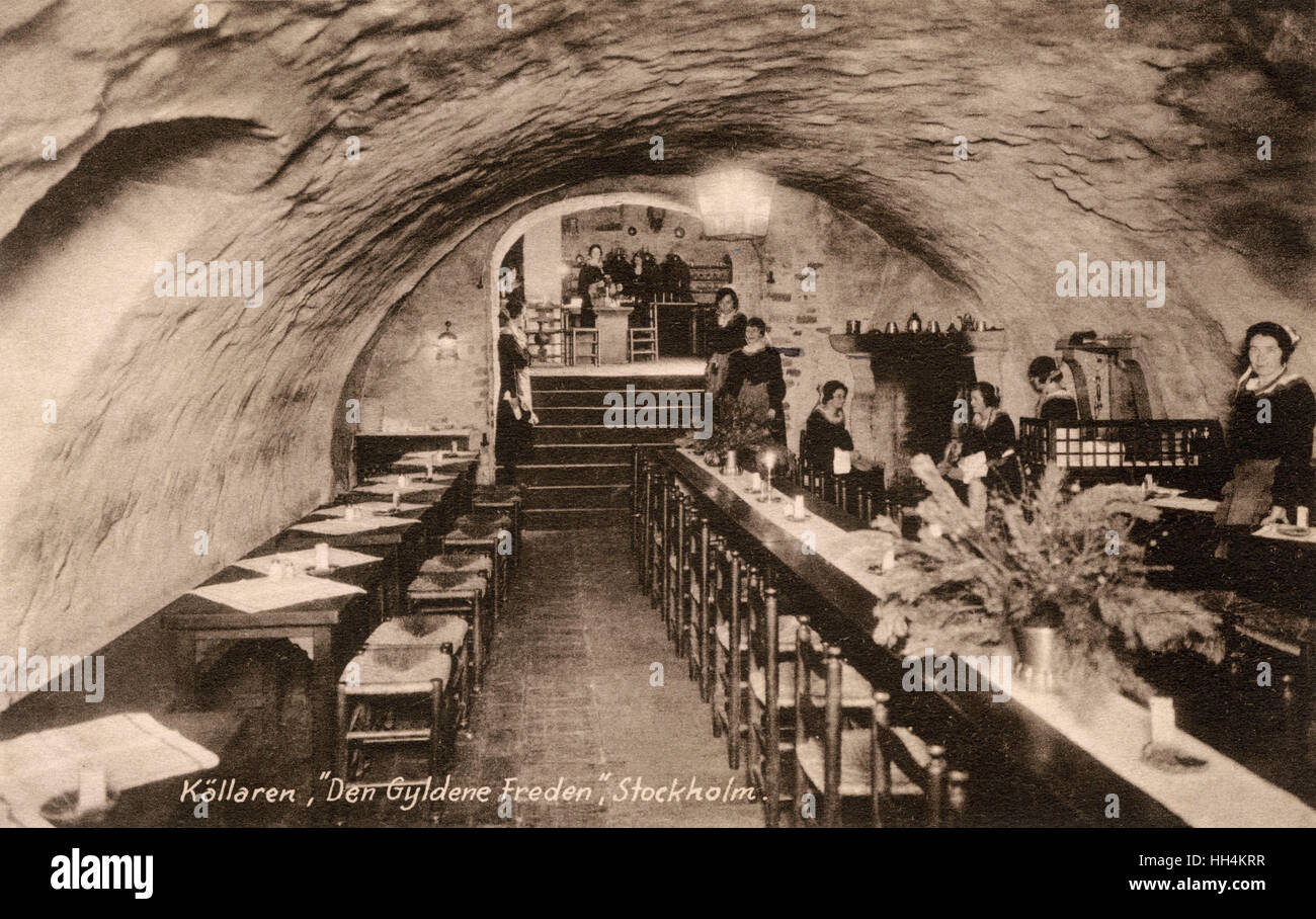 Den Gyldene Freden restaurant, Stockholm, Sweden Stock Photo - Alamy