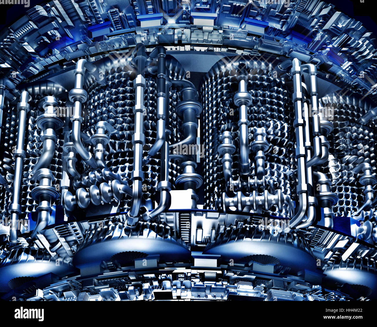 Abstract high-tech background from metal pipes technology cooling Stock ...