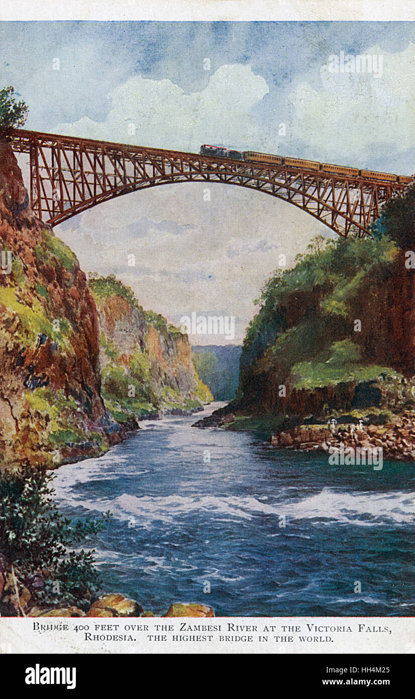 Victoria Falls and Zambesi River, Rhodesia (Zimbabwe Stock Photo - Alamy