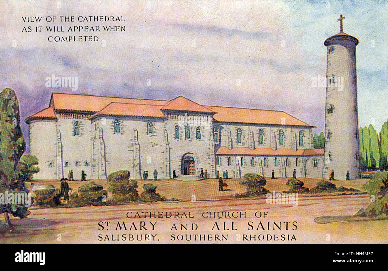 St Mary's Cathedral, Salisbury, Rhodesia (Zimbabwe Stock Photo - Alamy