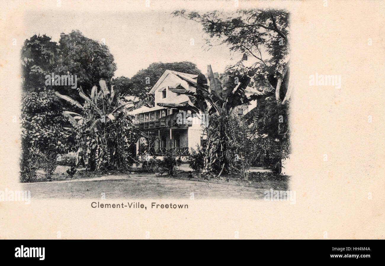 Clement-Ville mansion, Freetown, Sierra Leone, West Africa Stock Photo ...