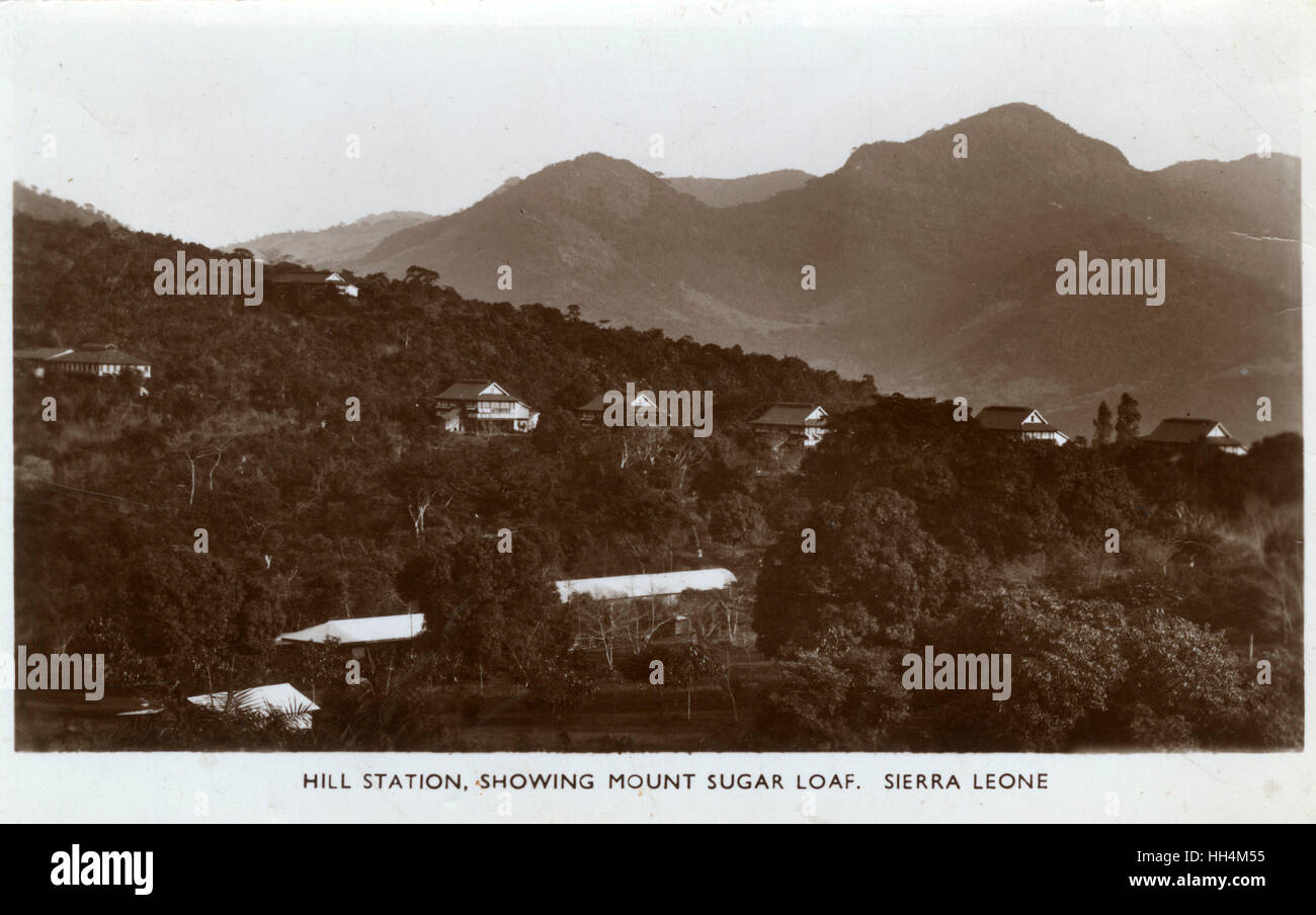 Hill station and Mount Sugar Loaf, Sierra Leone, West Africa Stock ...