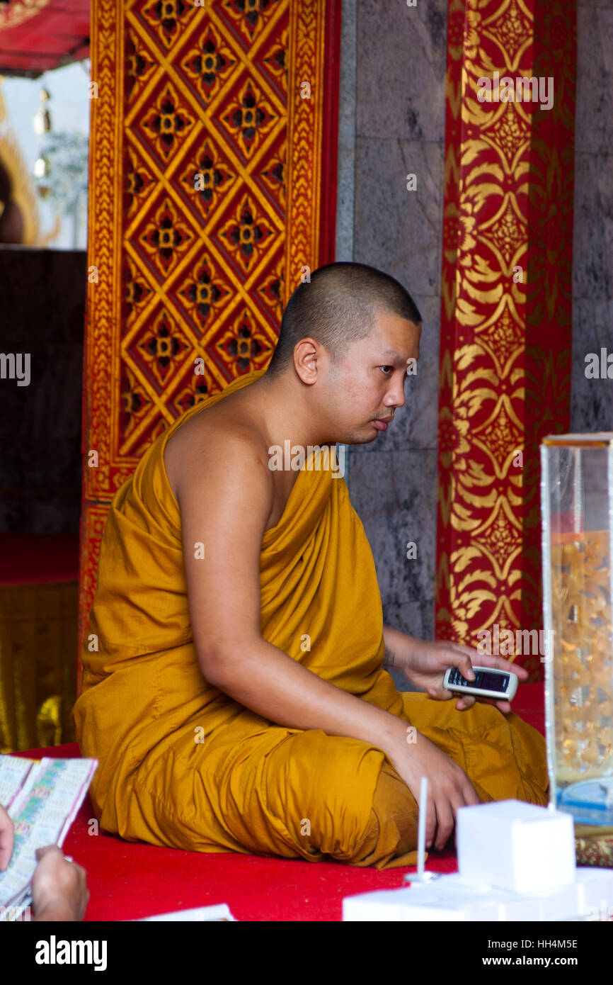 Young buddhist monk relaxing hi-res stock photography and images - Alamy
