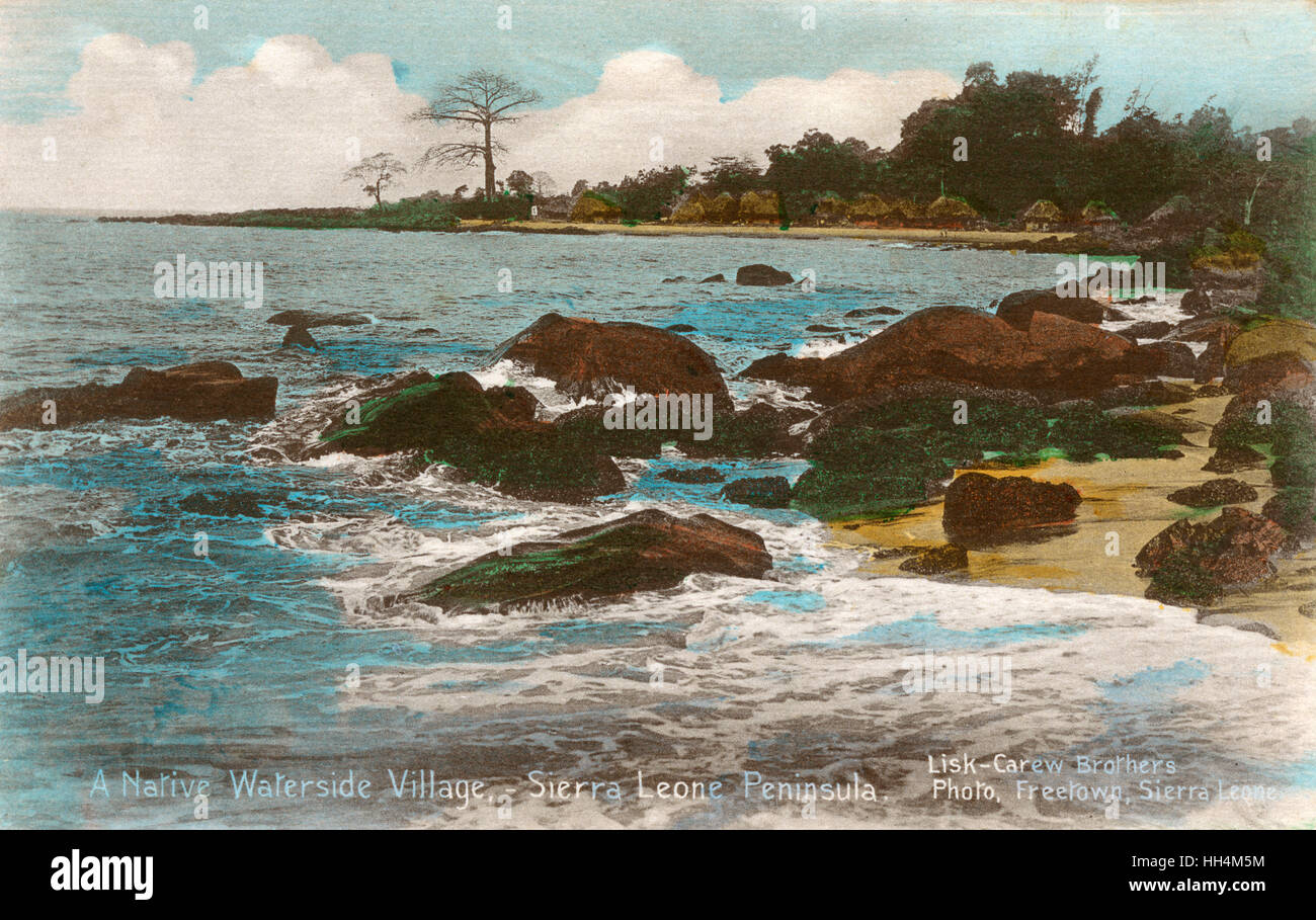 Waterside village, Sierra Leone, West Africa Stock Photo - Alamy