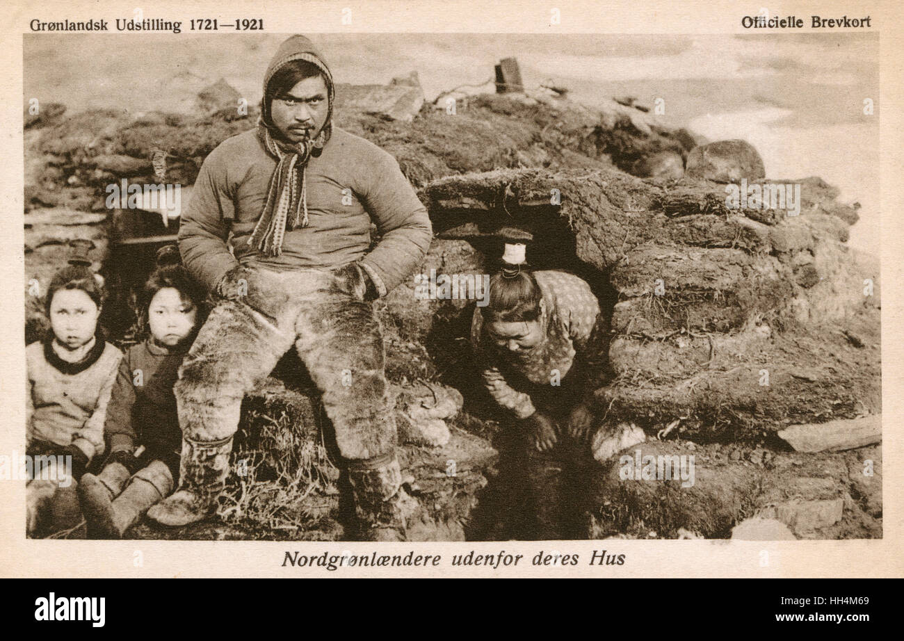 Greenland - 200 years of Danish control - Family and House Stock Photo ...
