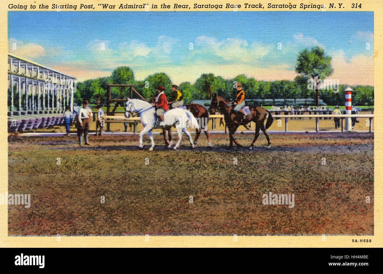 Starting Post, Saratoga Race Course, NY State, USA Stock Photo - Alamy