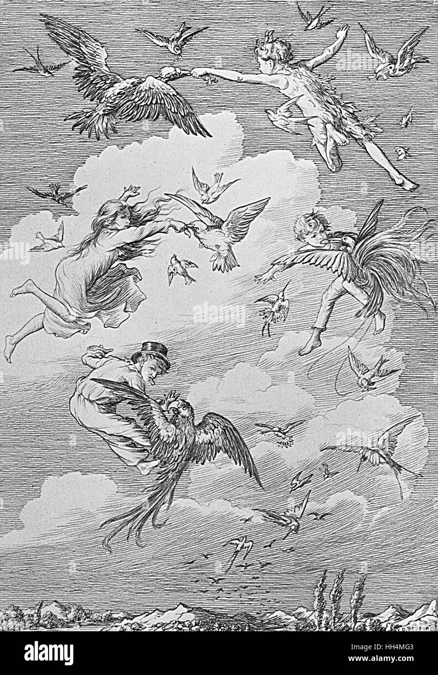 Peter Pan Black And White Outline