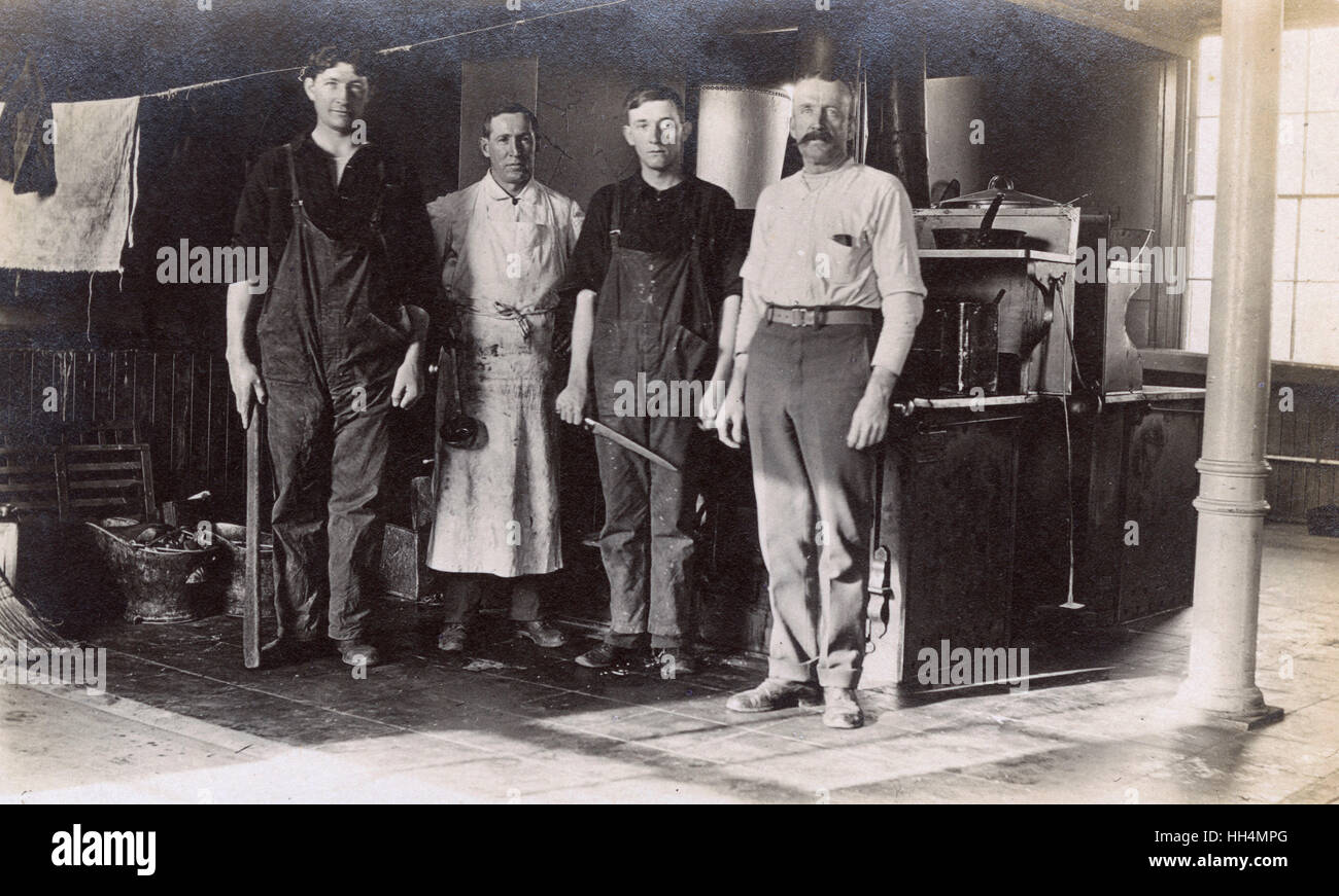 Four cooks inside their work premises, USA Stock Photo - Alamy