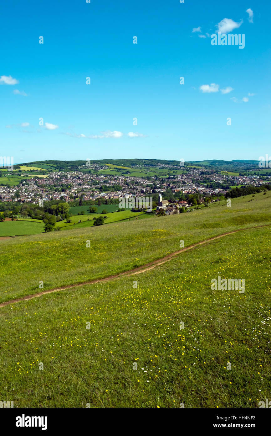 The view over Selsley village and the Stroud Valleys from Selsley ...