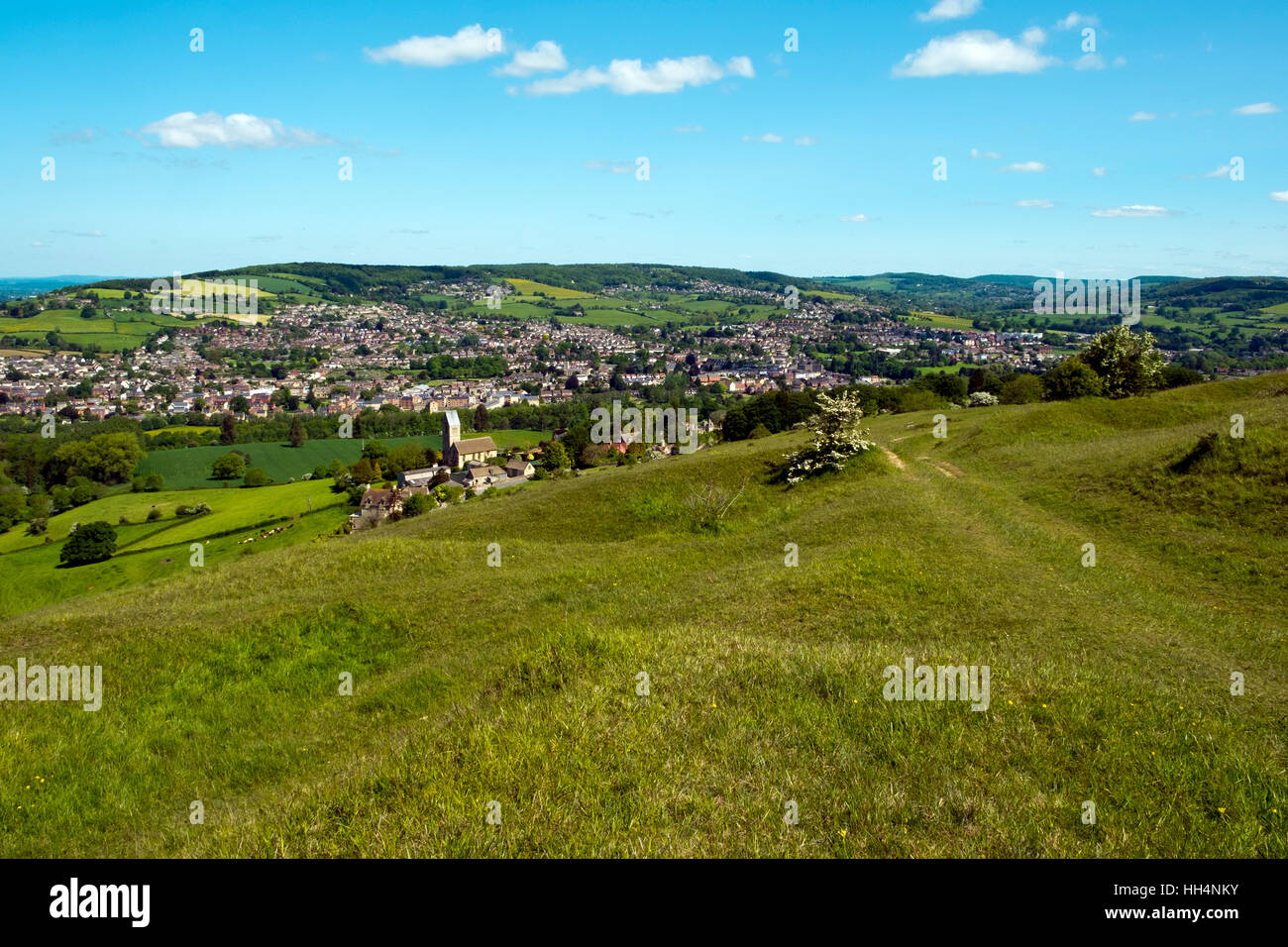The view over Selsley and the Stroud Valleys from Selsley Common ...