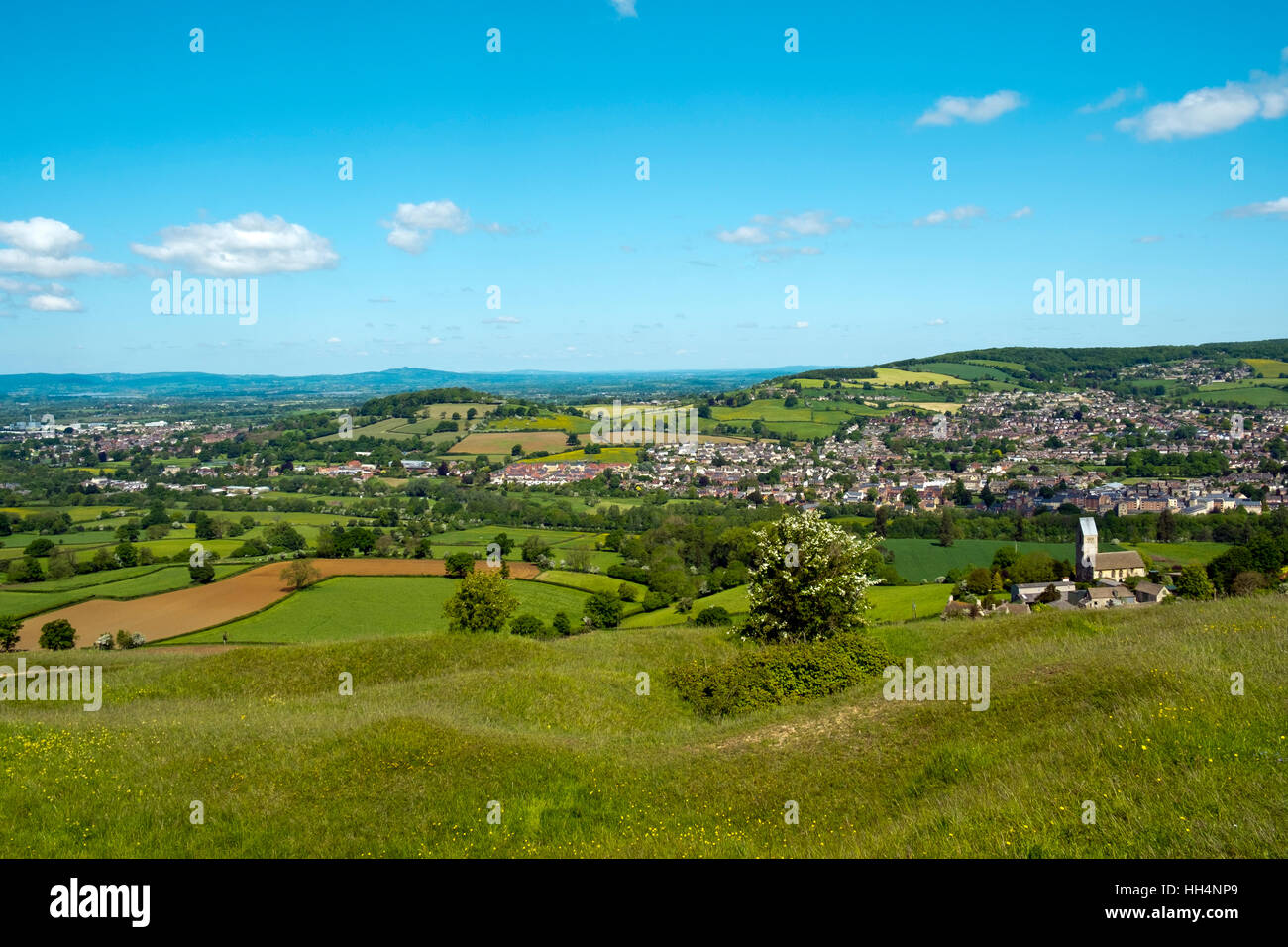 The view over Selsley and the Stroud Valleys from Selsley Common ...