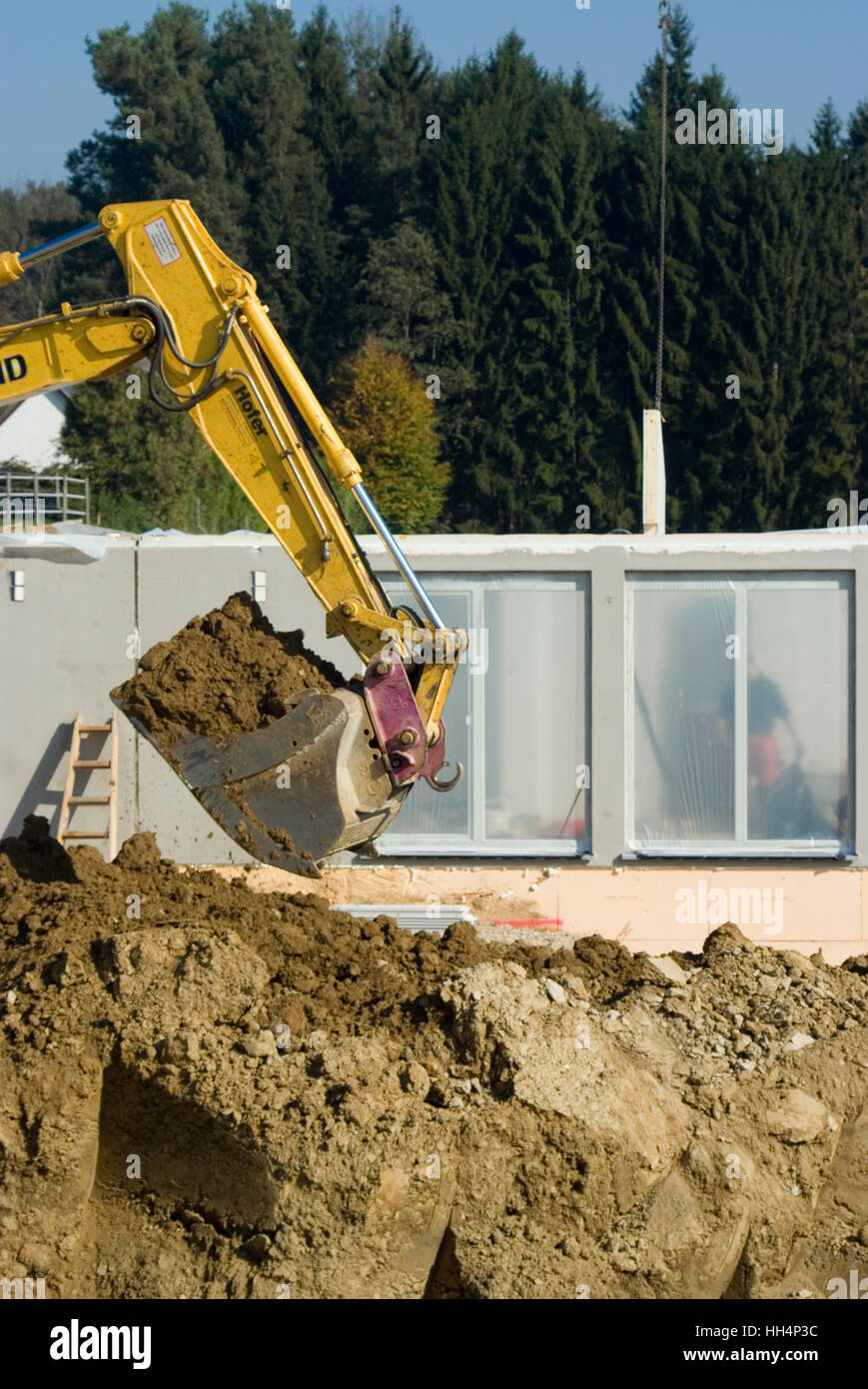 Building lot, prefabricated house Stock Photo - Alamy