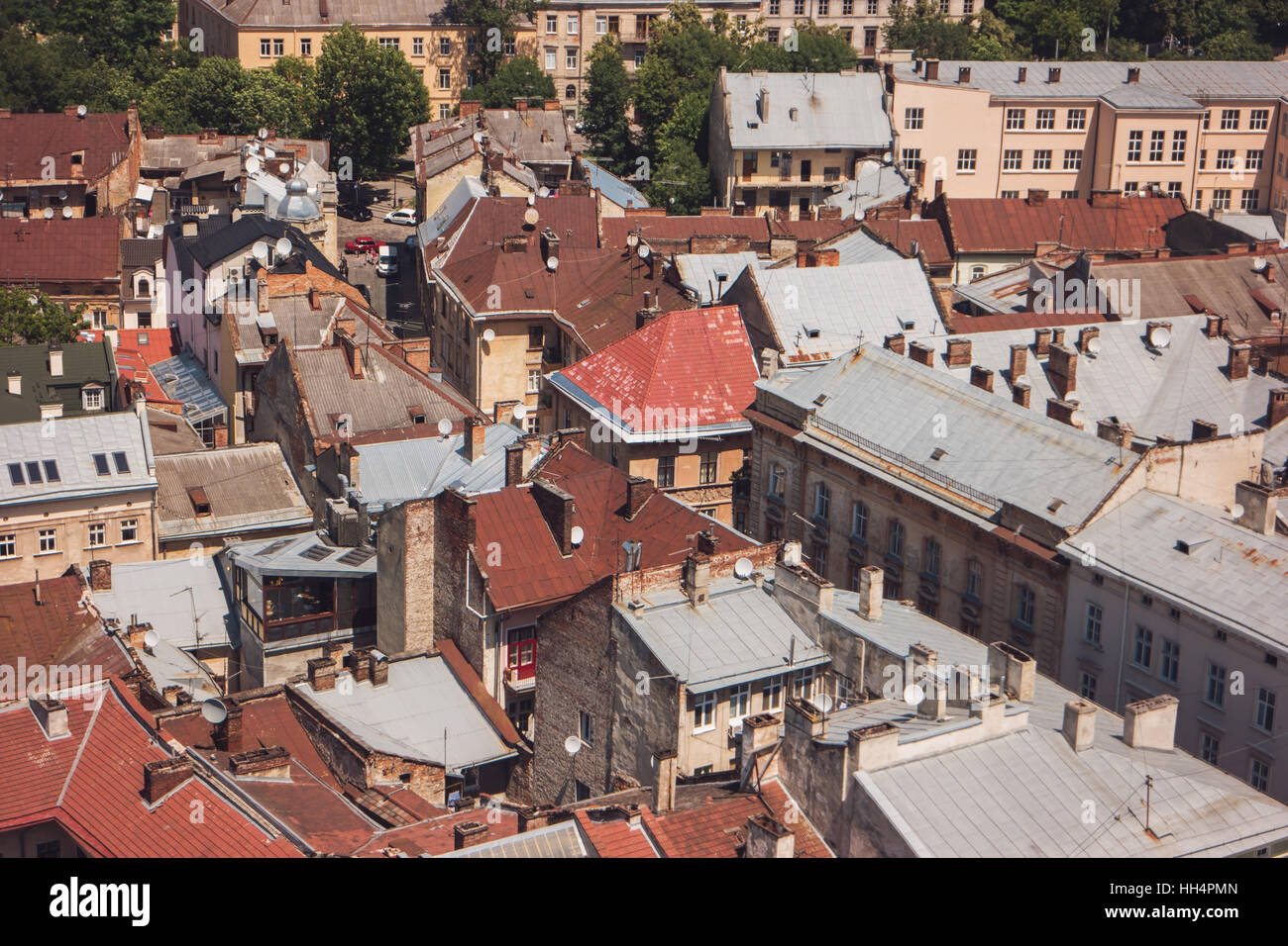 Town rooftops at daytime Stock Photo - Alamy