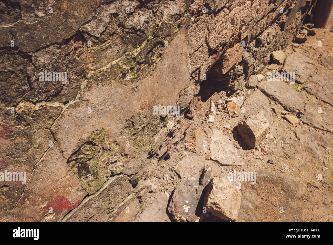 Damaged wall and sunlight Stock Photo - Alamy