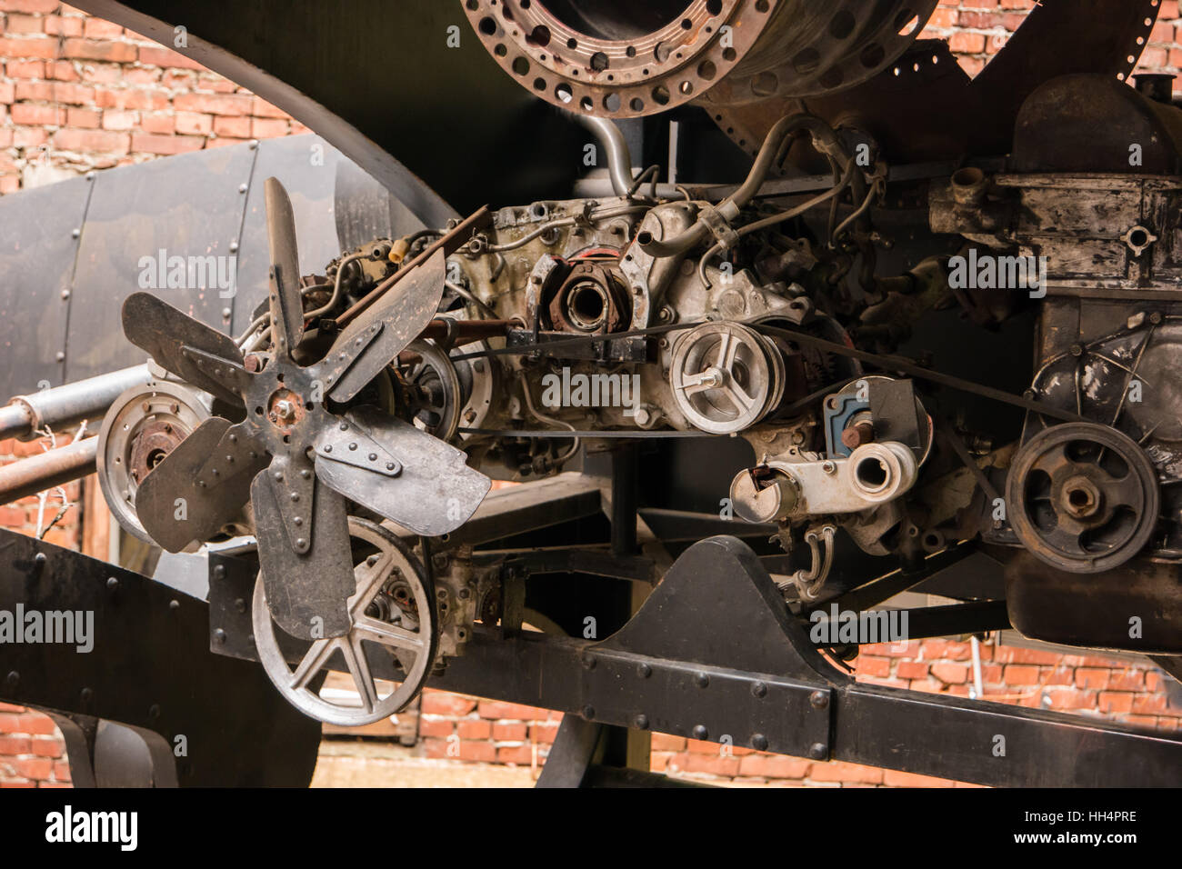 Parts of old engine Stock Photo - Alamy