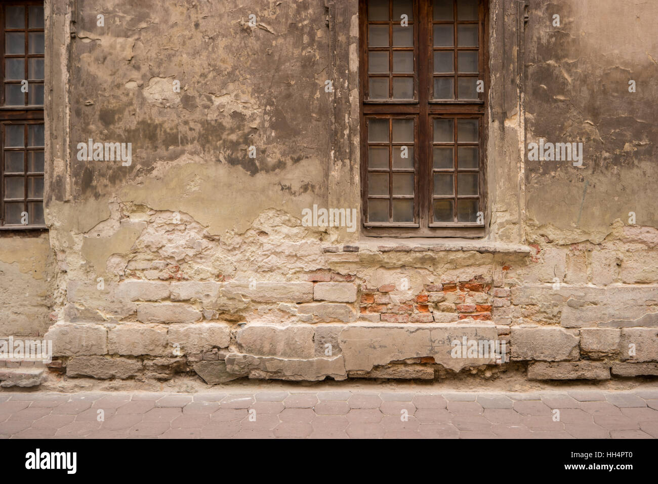 Window and damaged wall Stock Photo - Alamy