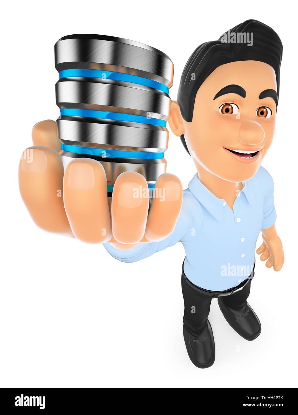 3d working people illustration. Information technology technician ...