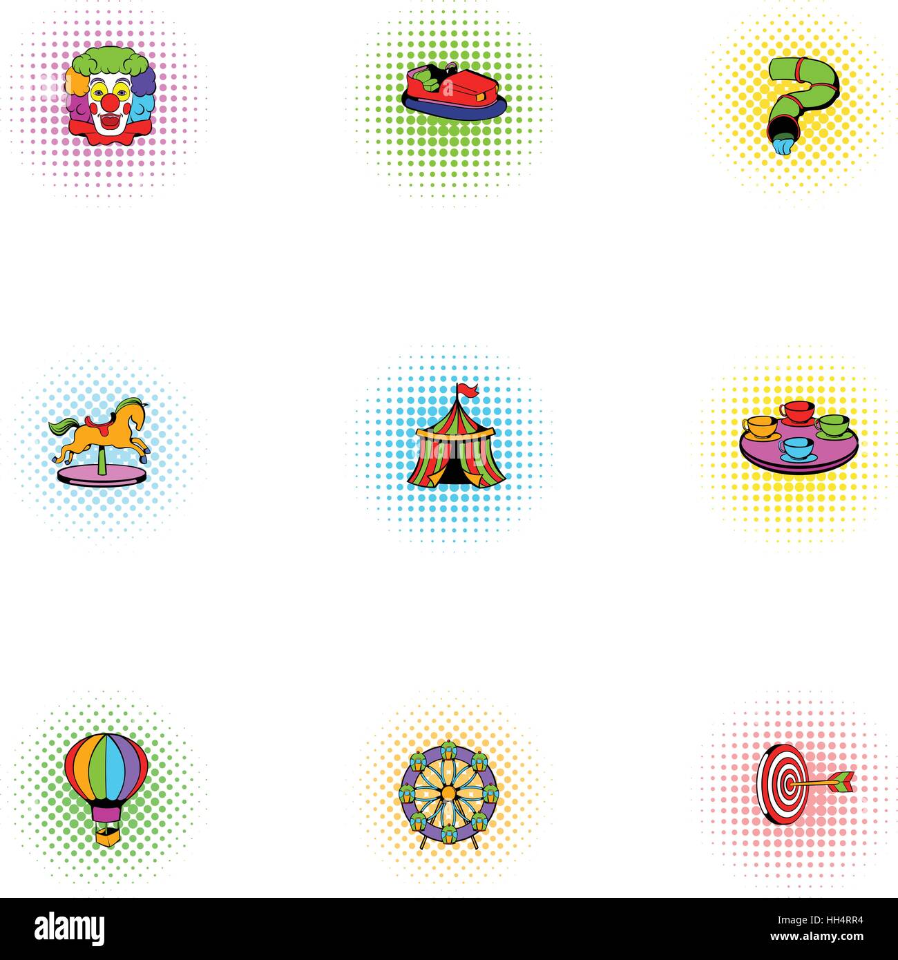 Entertainment for children icons set Stock Vector Image & Art - Alamy