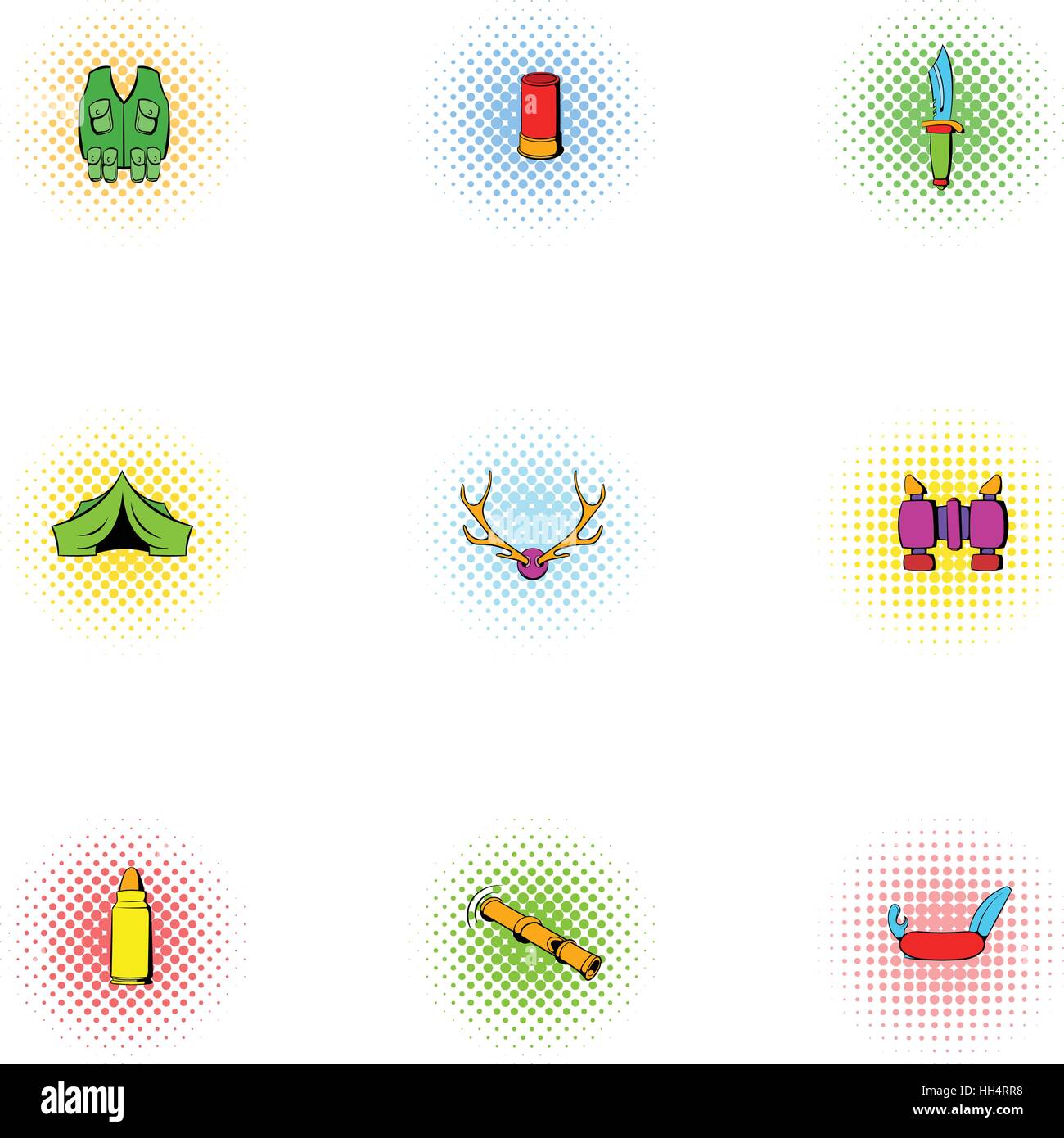 Hike icons set, pop-art style Stock Vector Image & Art - Alamy