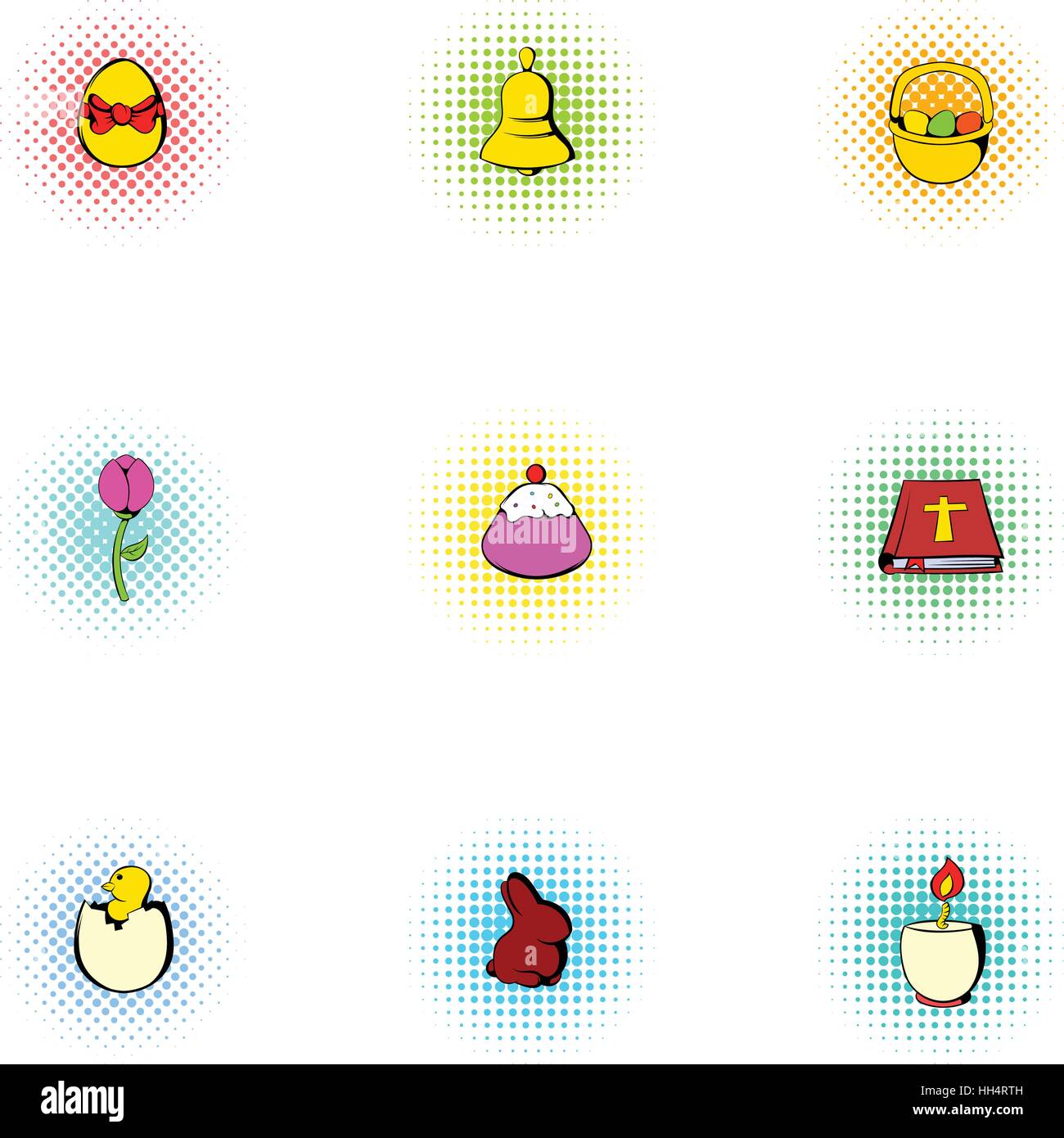 Orthodox Easter icons set, pop-art style Stock Vector Image & Art - Alamy