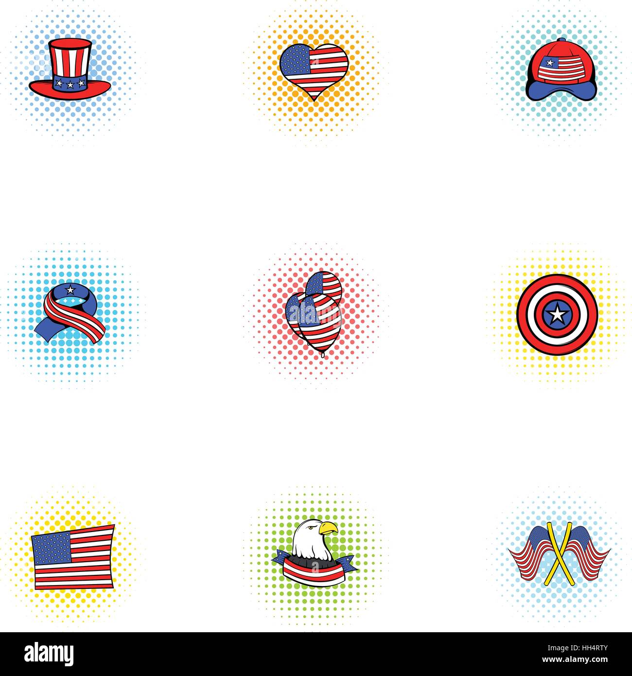 Set two pop art hi-res stock photography and images - Alamy