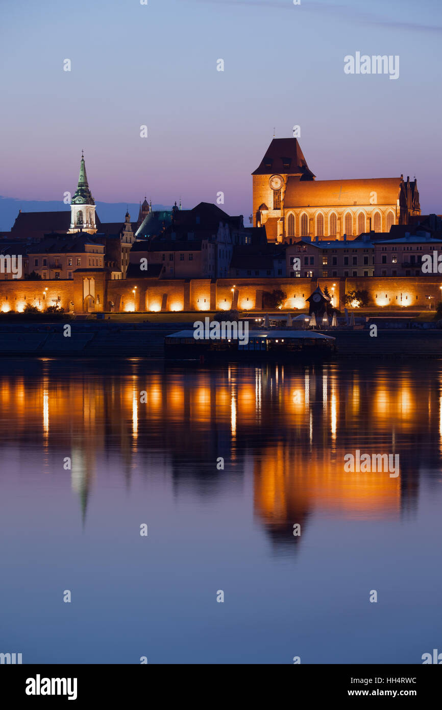 Cathedral City Skyline Torun Poland Stock Photos & Cathedral City ...