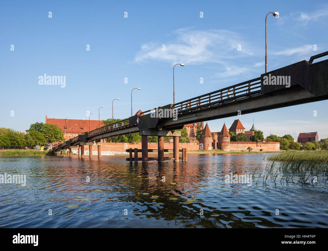The castle of the teutonic order on the nogat hi-res stock photography ...
