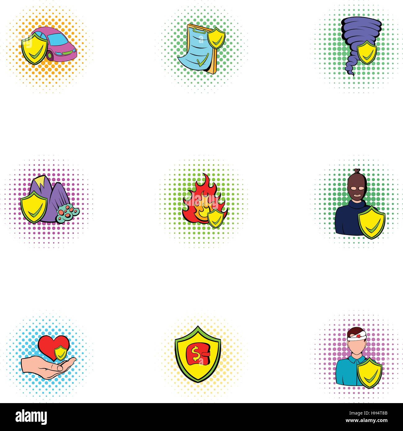 Disaster icons set, pop-art style Stock Vector Image & Art - Alamy