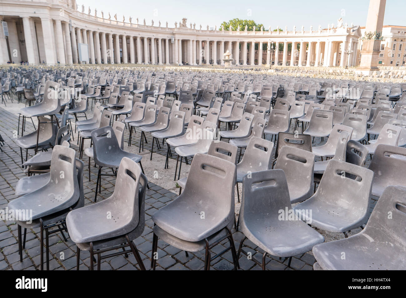 Many chairs outdoors Stock Photo - Alamy