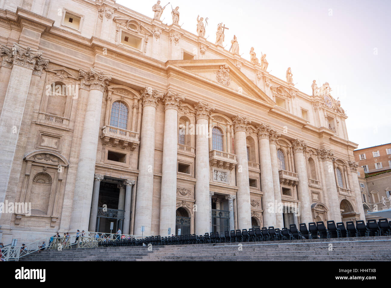 Facade of building with columns Stock Photo - Alamy
