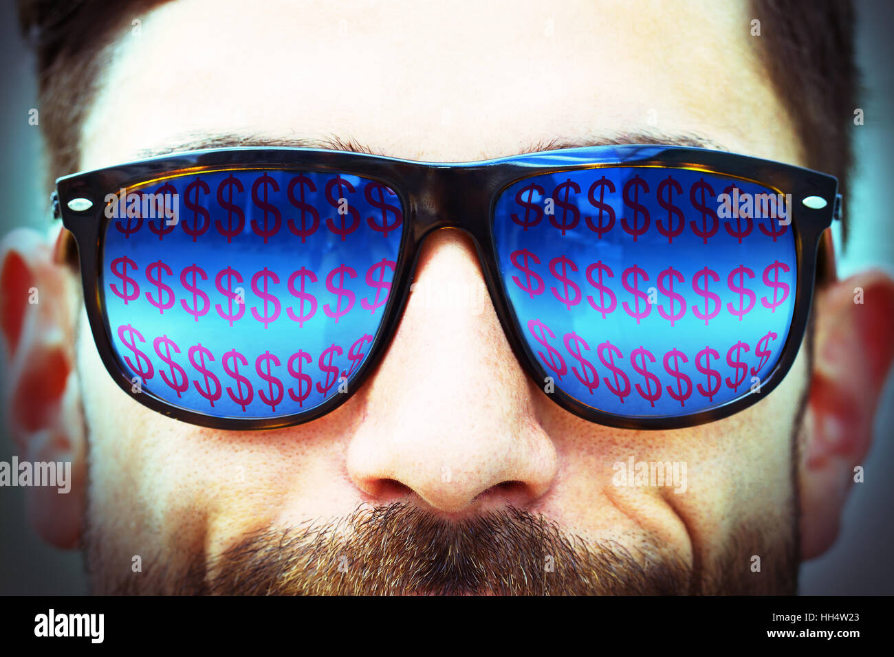 Dollar sign money glasses hi-res stock photography and images - Alamy