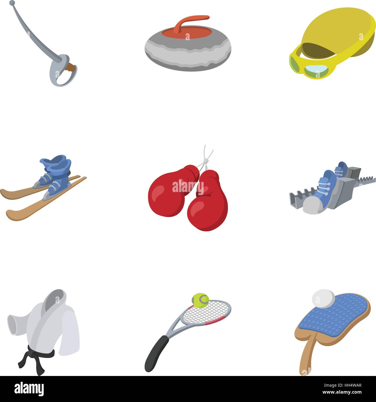 Training icons set, cartoon style Stock Vector Image & Art - Alamy