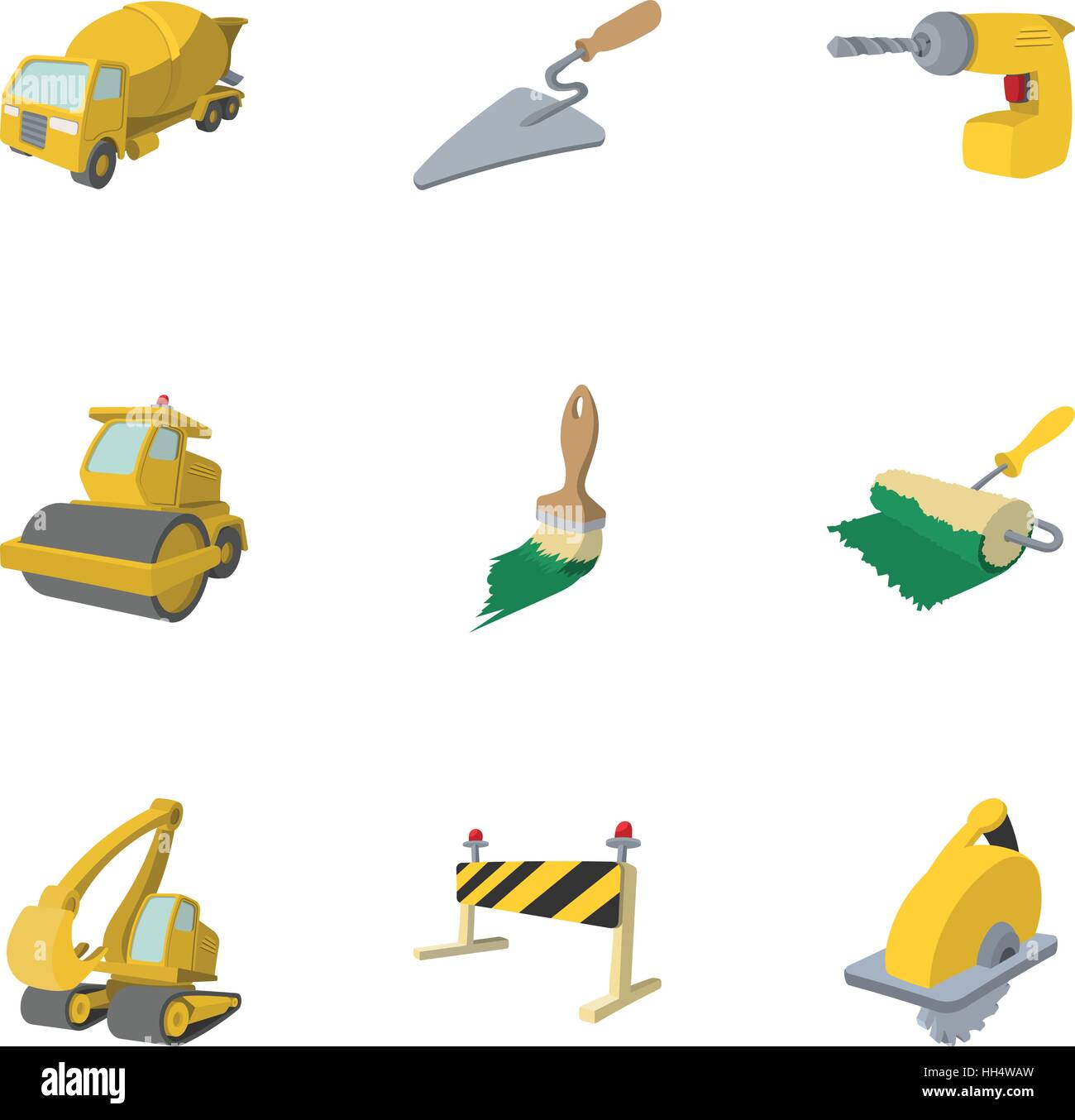 Construction concrete saw cartoon hi-res stock photography and images ...
