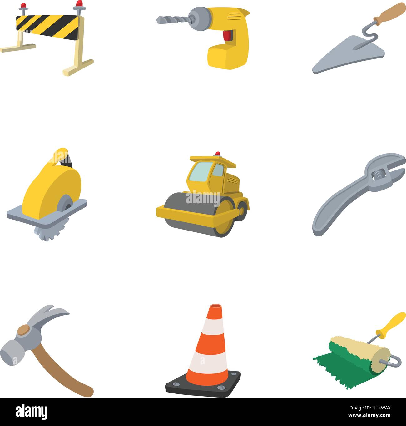 Construction concrete saw cartoon Stock Vector Images - Alamy