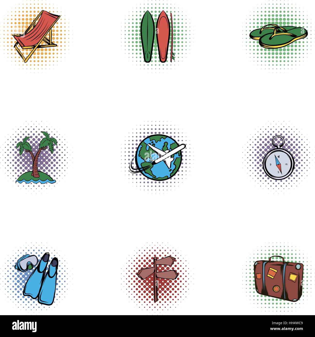 Stay icons set, pop-art style Stock Vector Image & Art - Alamy