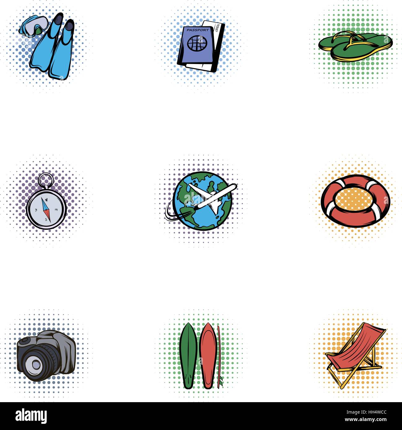 Pop art tourism Stock Vector Images - Alamy